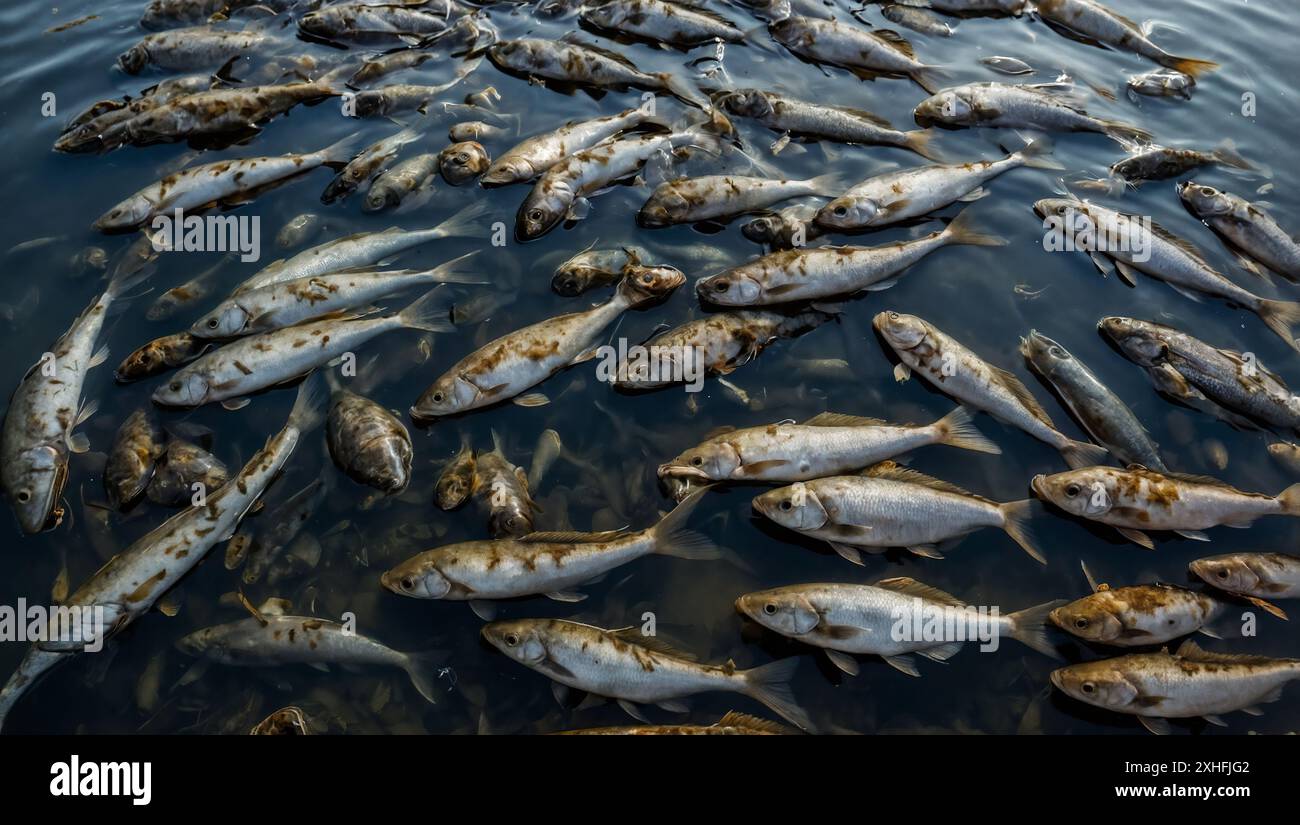 Algae bloom dead fish hi-res stock photography and images - Alamy