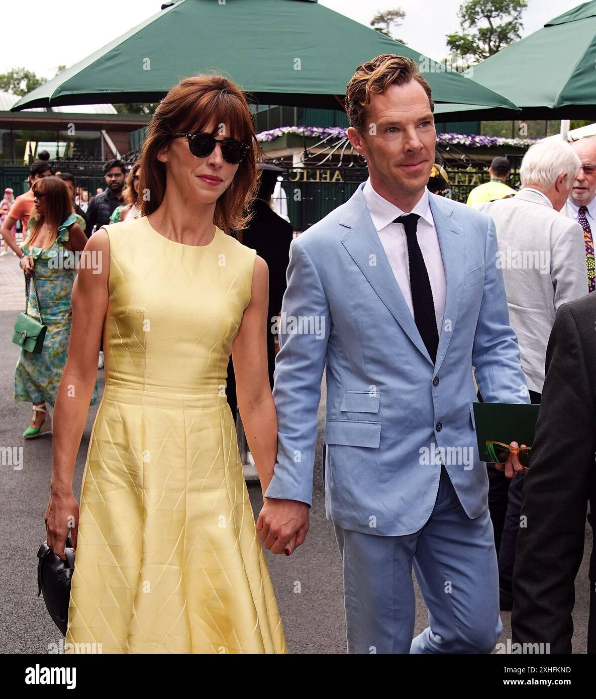 Benedict Cumberbatch and Sophie Hunter arrive on day fourteen of the ...