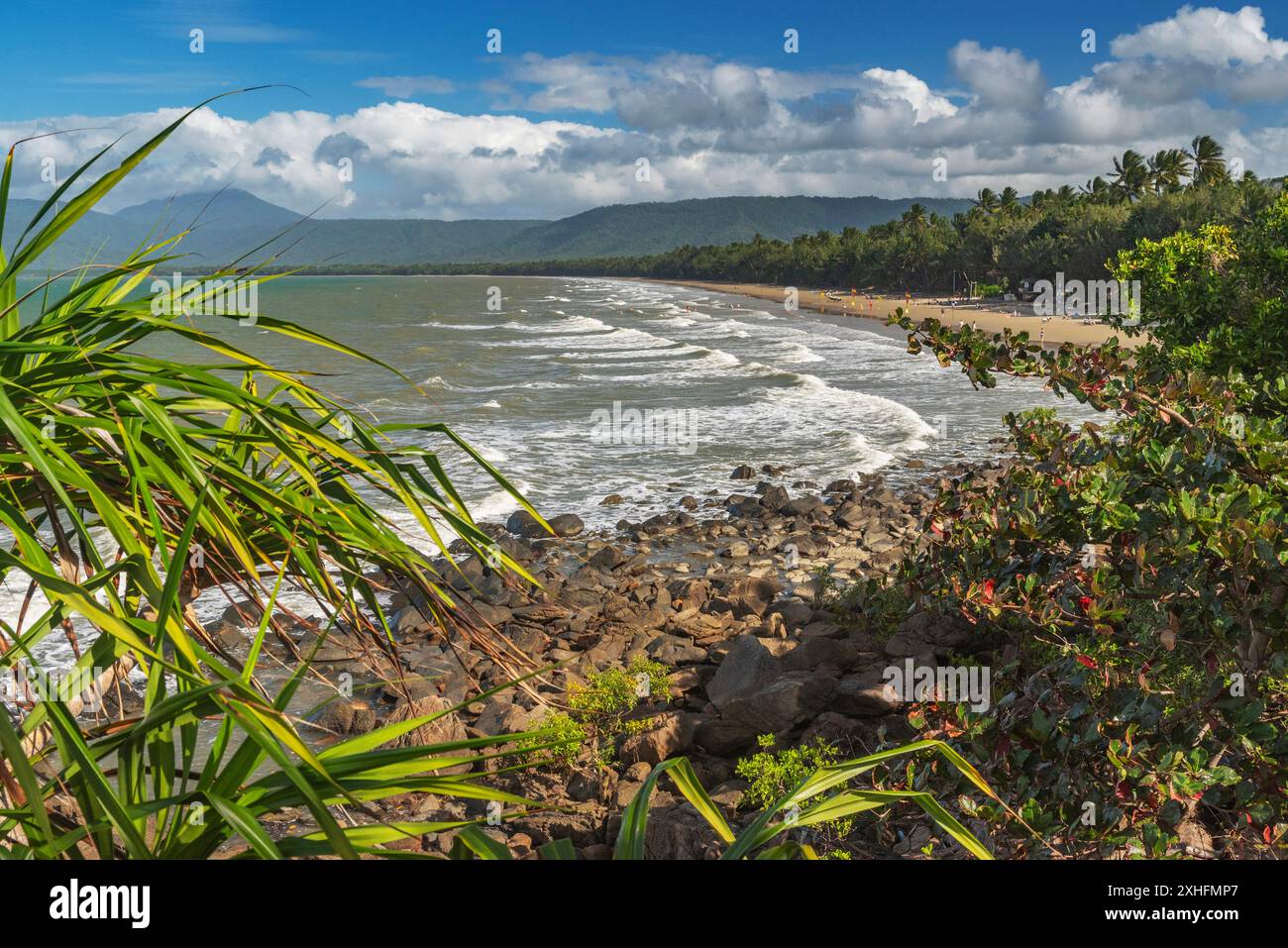 Majestic tropical golden sand Four Mile Beach in Port Douglas ...