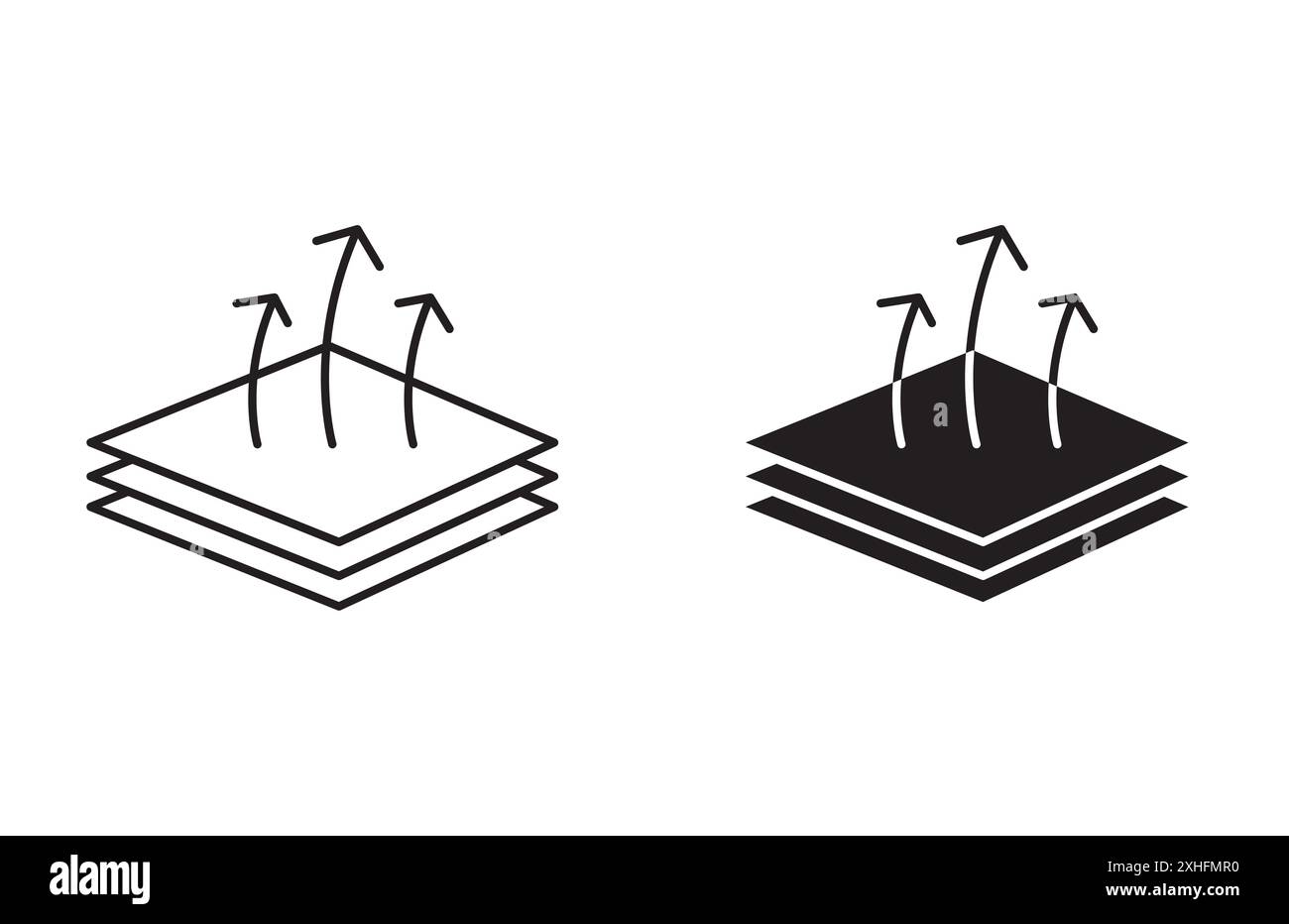 Breathable leather icon Vector symbol or sign set collection in black ...