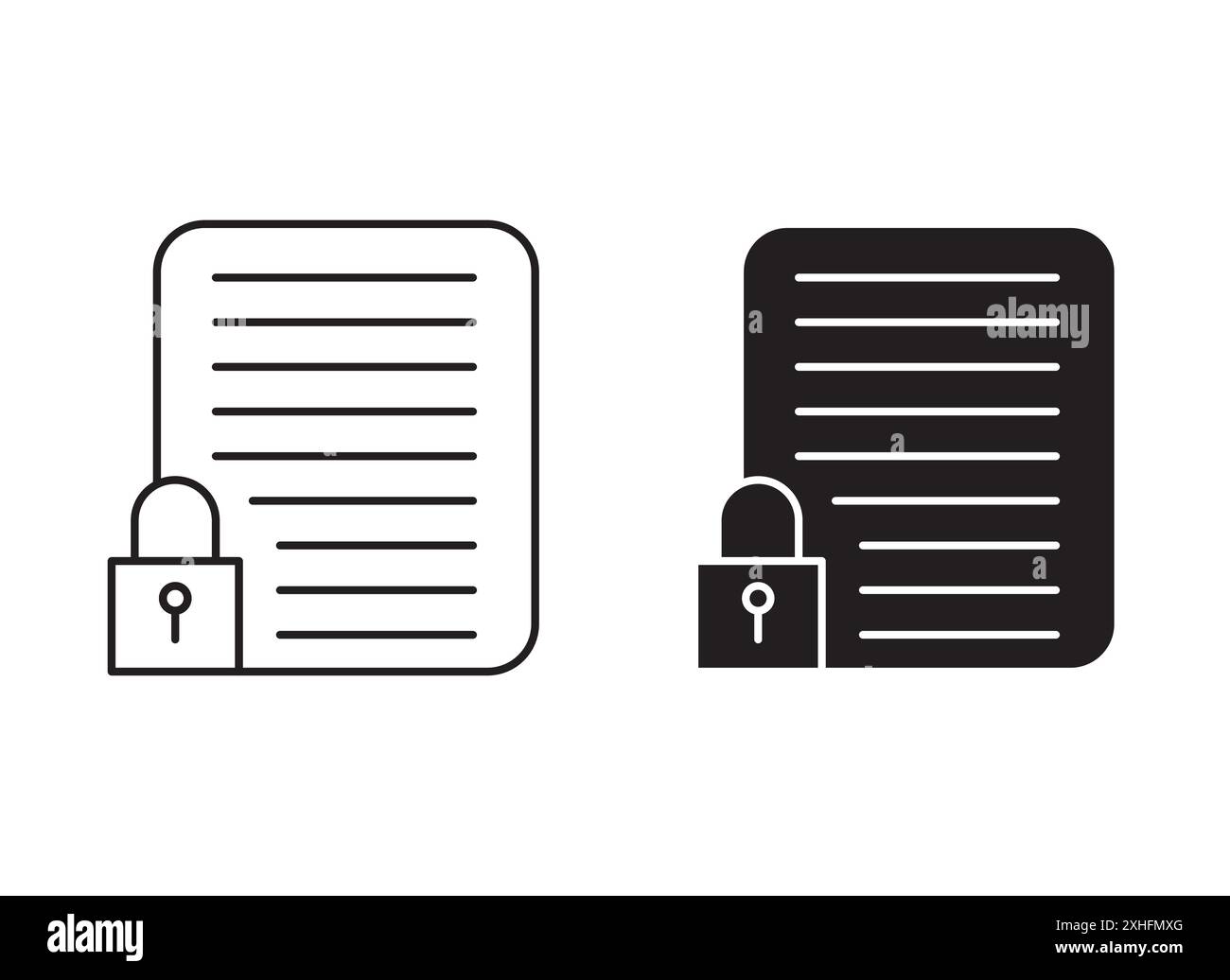Confidential Project icon Black line art vector in black and white ...