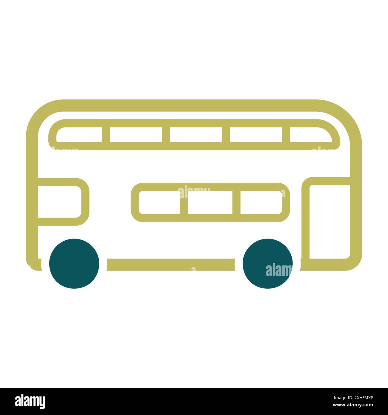 Double decker bus vector icon. Graph symbol for travel and tourism web ...