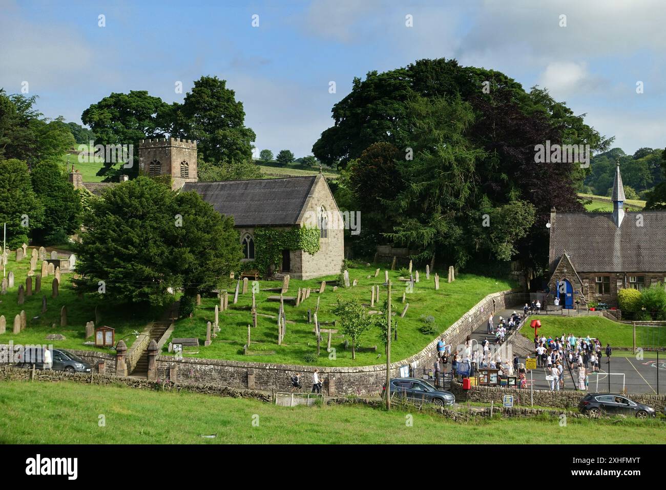 Wincle village church and school, Cheshire Stock Photo - Alamy