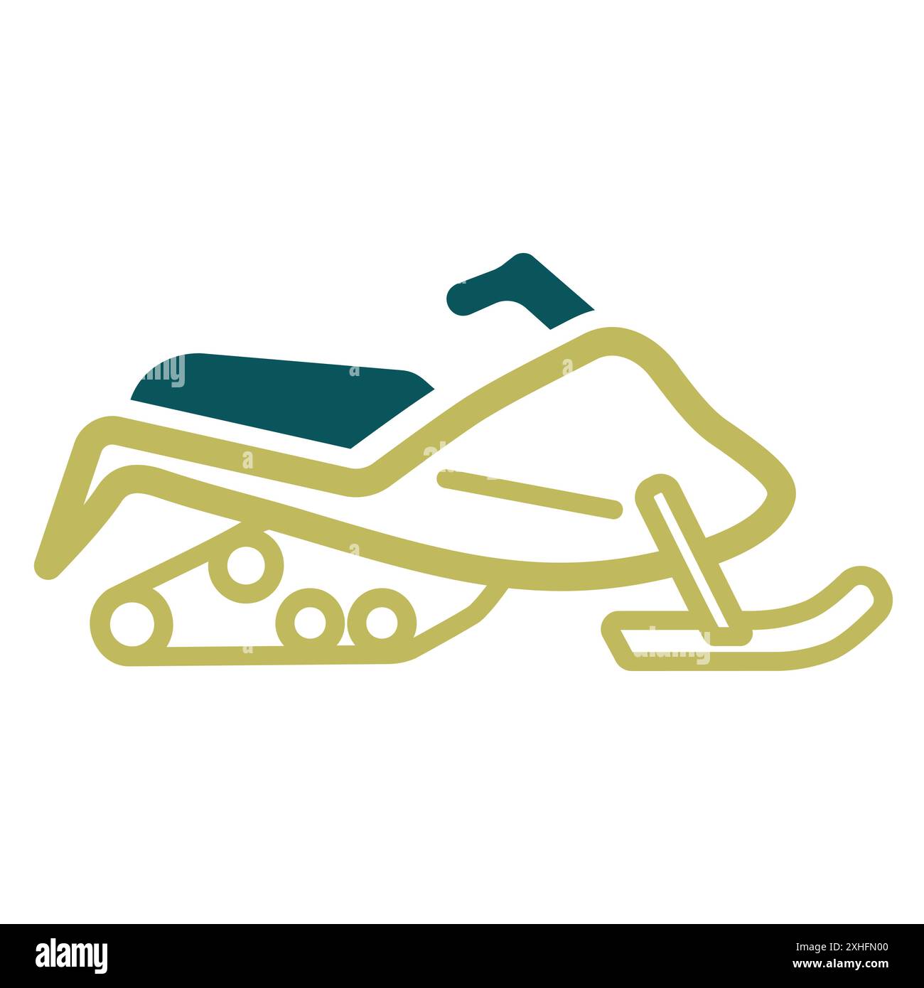 Snowmobile vector isolated icon. Graph symbol for travel and tourism ...