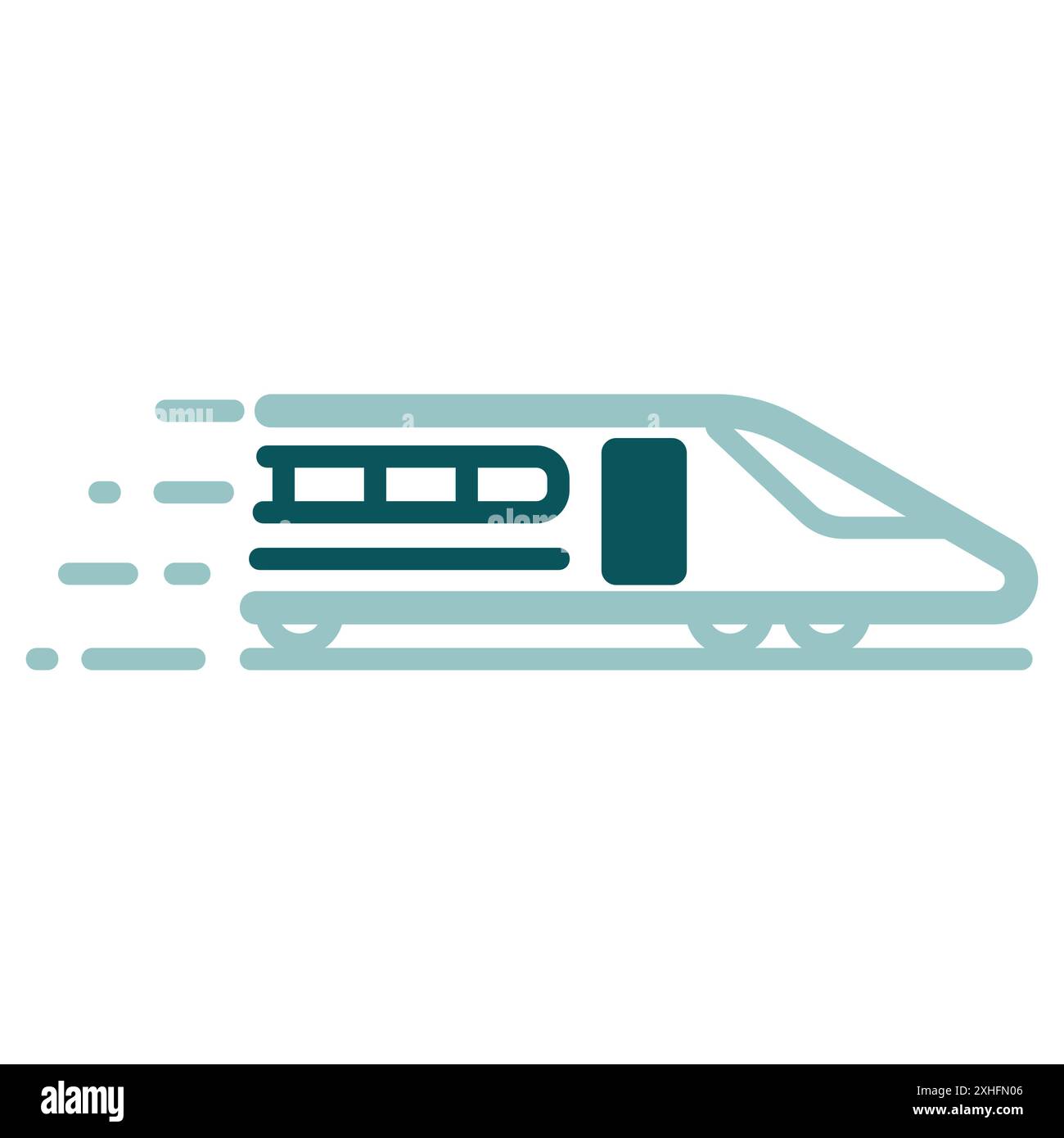 High-speed passenger train vector isolated icon. Graph symbol for ...
