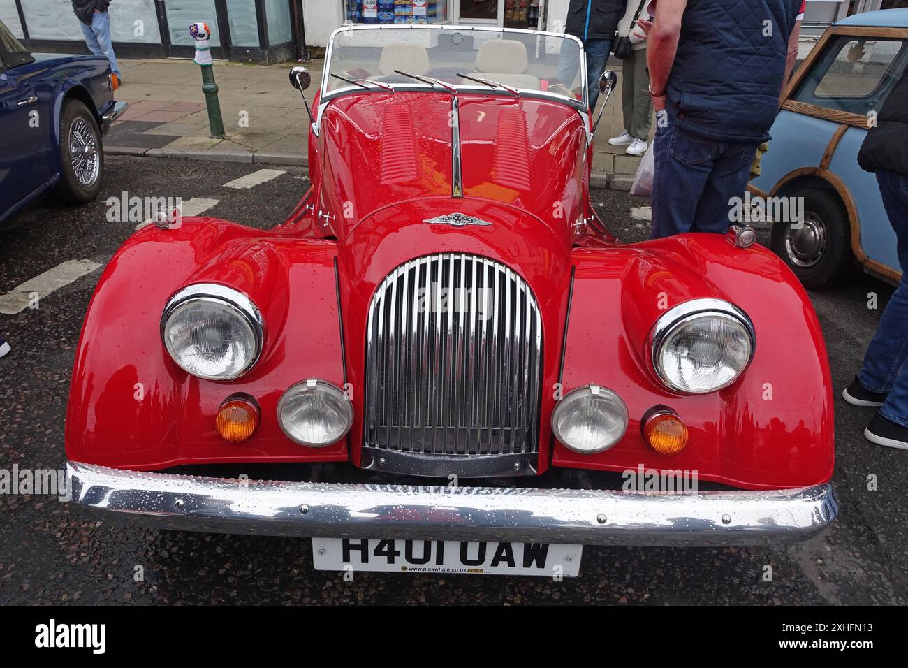 Red Morgan at Car Rally in Cleveleys, near Blackpool, UK Stock Photo ...