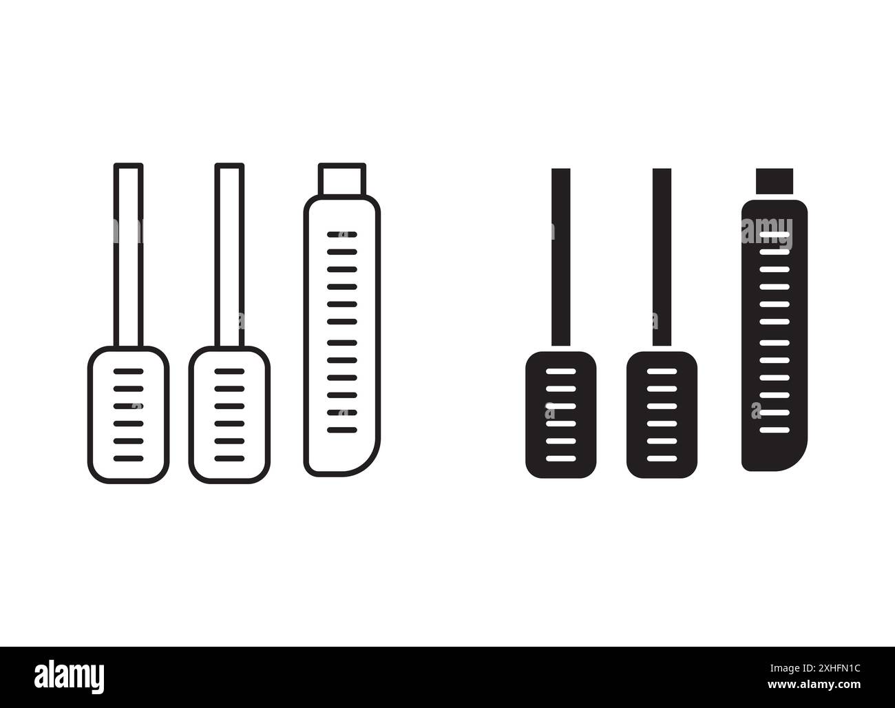 car pedal icon Vector symbol or sign set collection in black and white ...