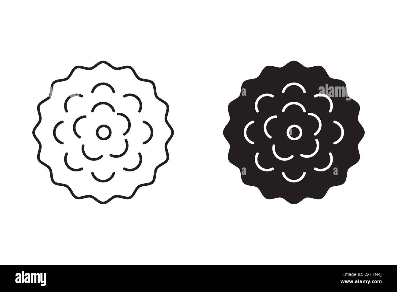 Massage ball icon Black line art vector in black and white outline set collection sign Stock ...