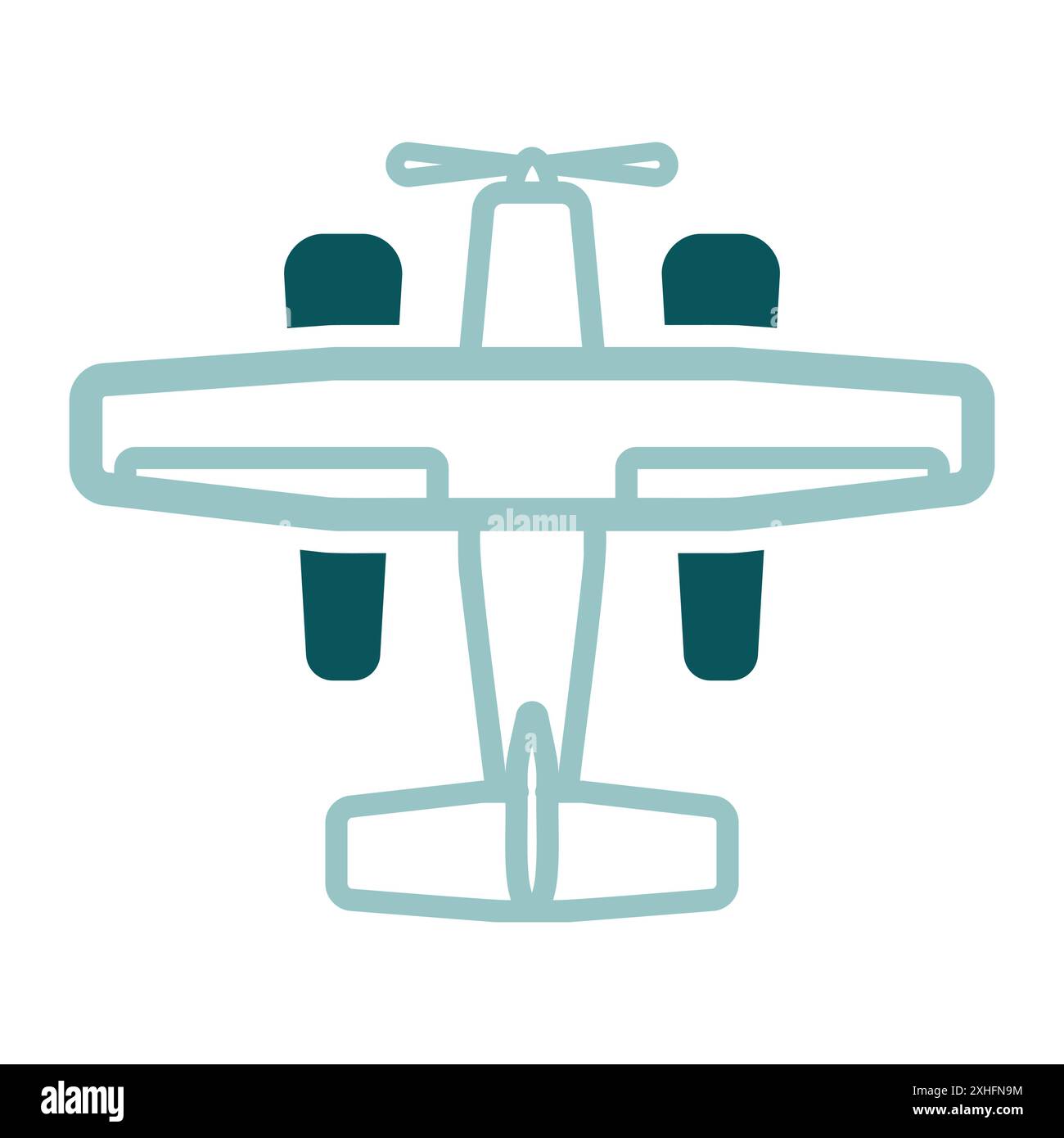 Small amphibian seaplane, plane vector isolated icon. Graph symbol for ...