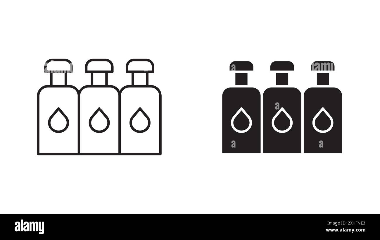 Ink cartridge icon Black line art vector in black and white outline set collection sign Stock ...