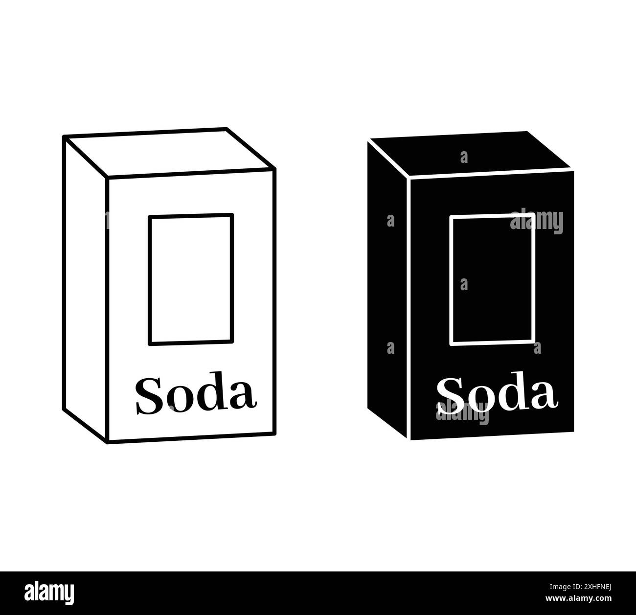 baking soda icon Black line art vector in black and white outline set ...