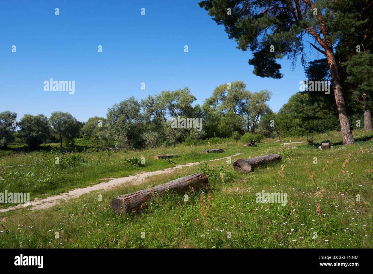 Path with benches hi-res stock photography and images - Alamy