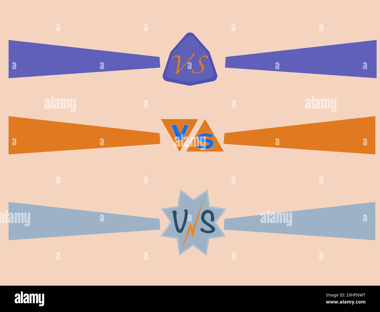Set of versus background. Battle, vs match, game concept competitive vs ...