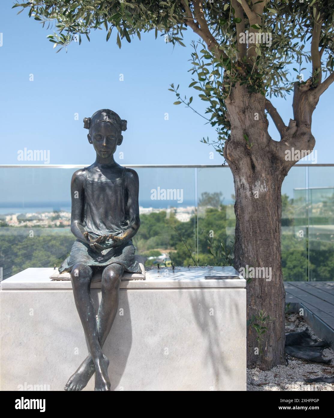 The Girl and the Sparrow sculpture by Cypriot artist Yiota Ioannidou ...