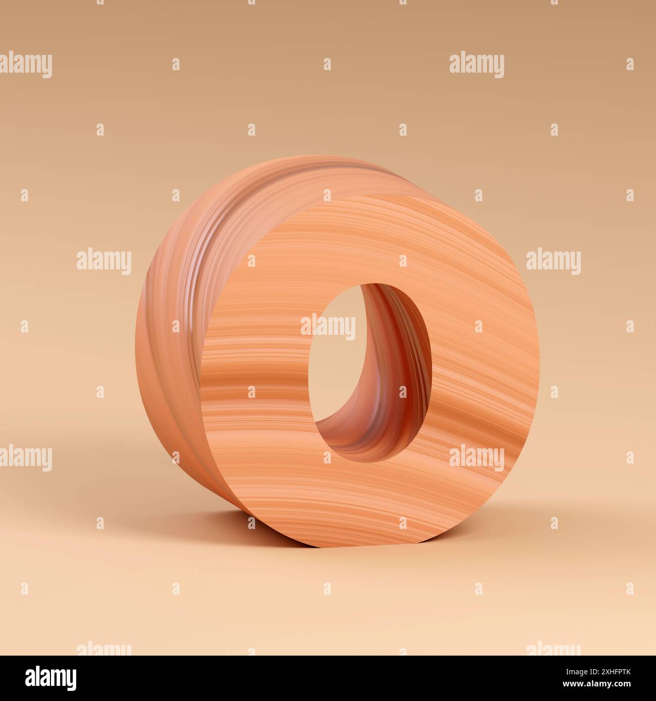 3d alphabet, letters shape made of wood on beige background, 3d render ...