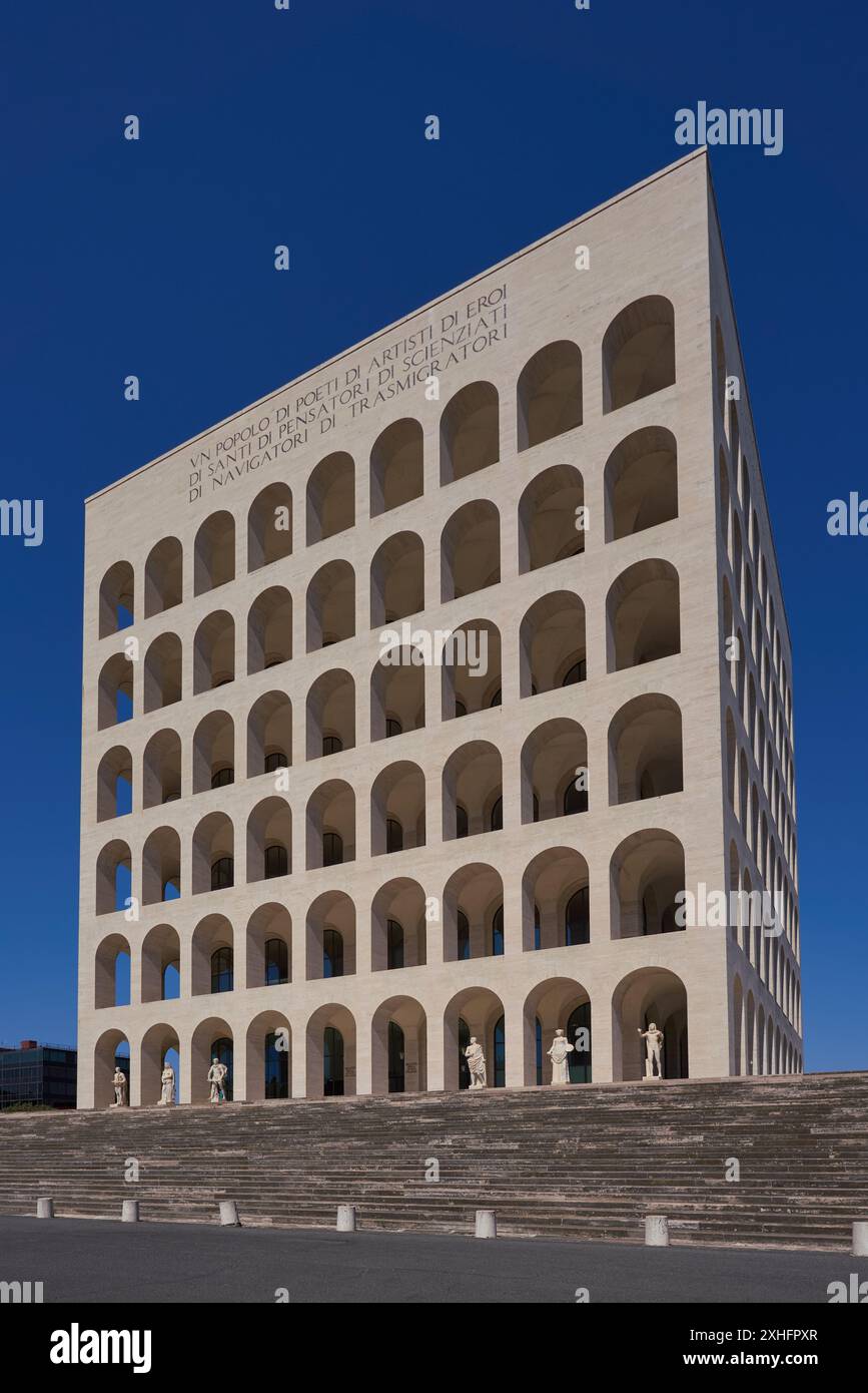 Palazzo della Civiltà Italiana at EUR in Rome, example of the ...