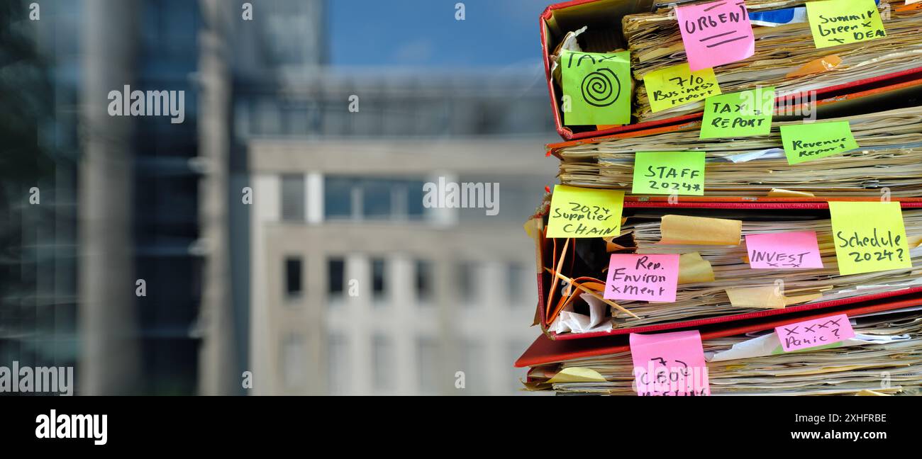 Bureaucracy,business obstruction,chaotic economic policy concept. Stack ...