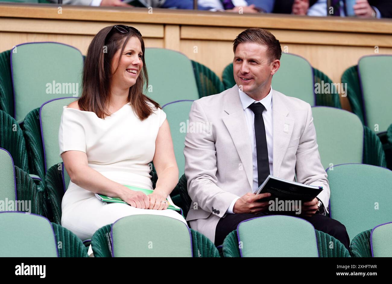 Lindsey Burrow in the royal box on day fourteen of the 2024 Wimbledon ...