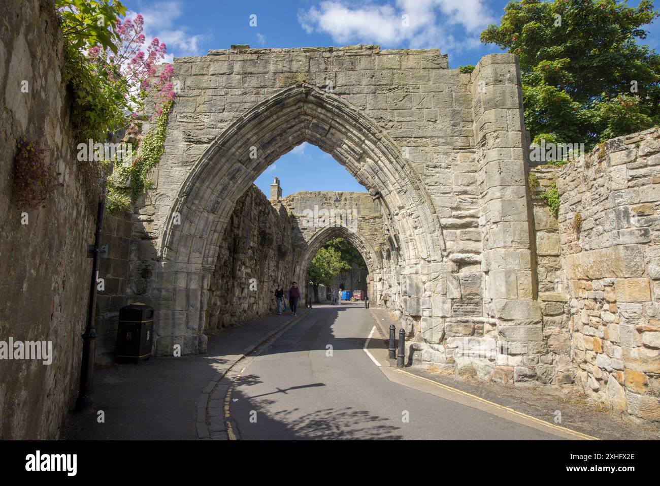 Historic medieval gate / arch of The Pends, ruins of an ancient gateway ...