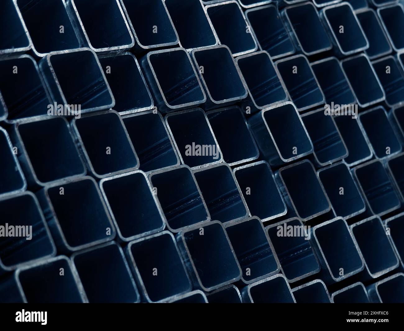 Abstract background with stack numerous metallic profile Stock Photo ...