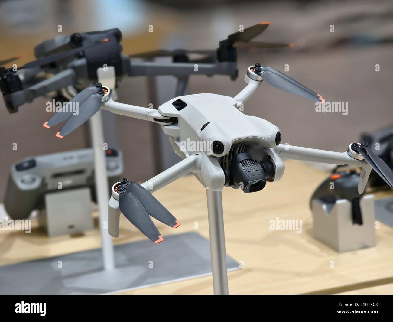 Modern drone for video and photo in the light store Stock Photo - Alamy