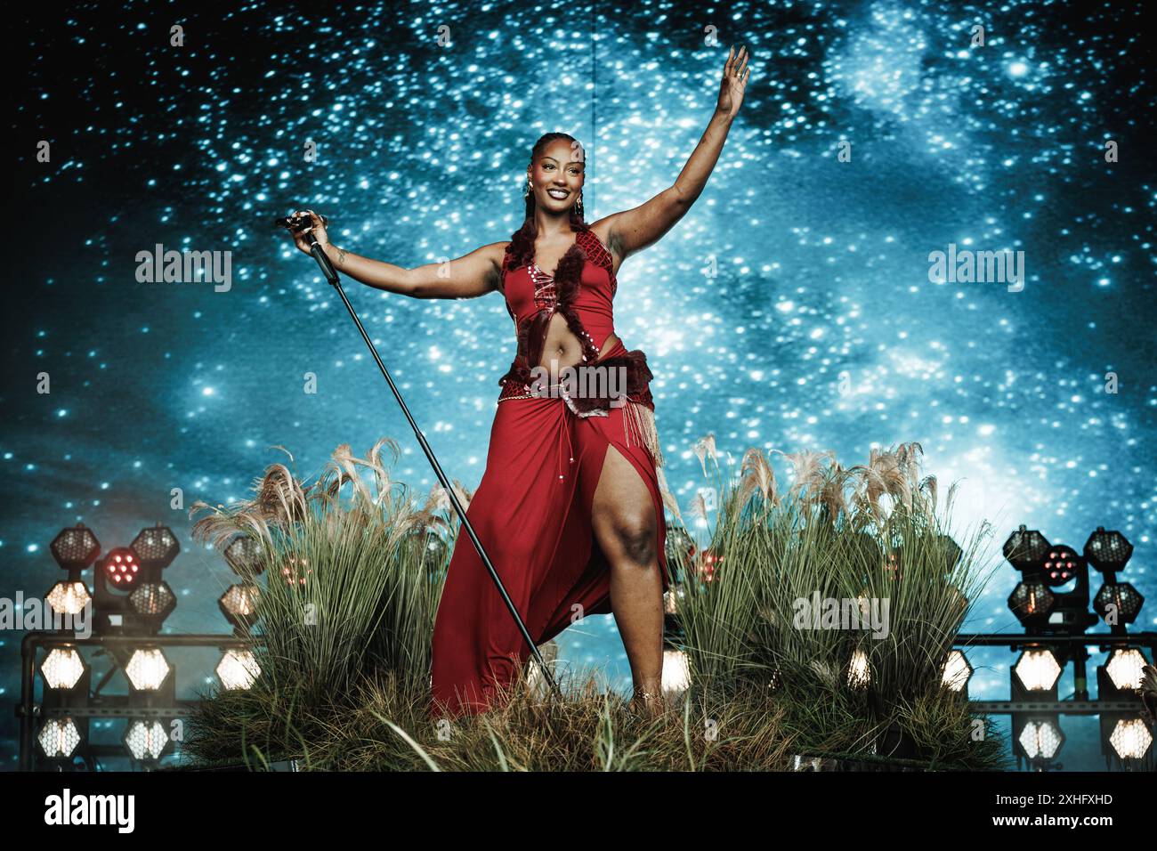 Roskilde, Denmark. 06th, July 2024. The Nigerian singer and songwriter ...