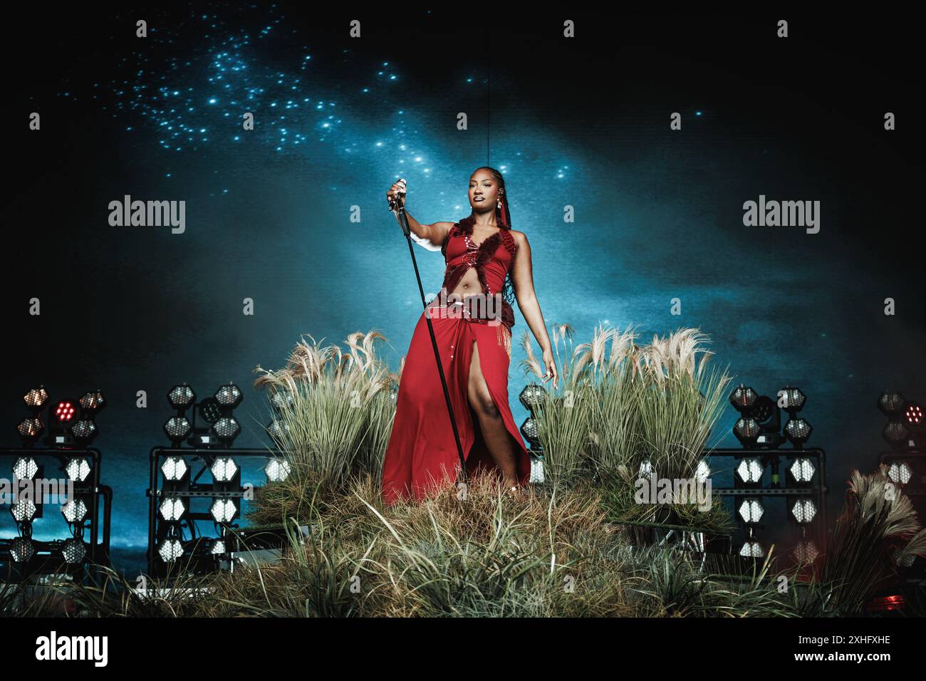 Roskilde, Denmark. 06th, July 2024. The Nigerian singer and songwriter ...