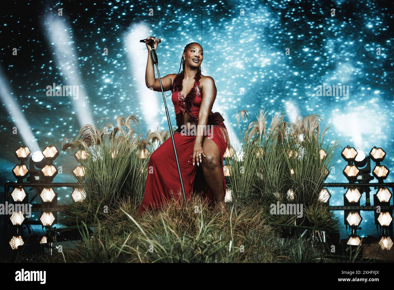 Roskilde, Denmark. 06th, July 2024. The Nigerian singer and songwriter ...