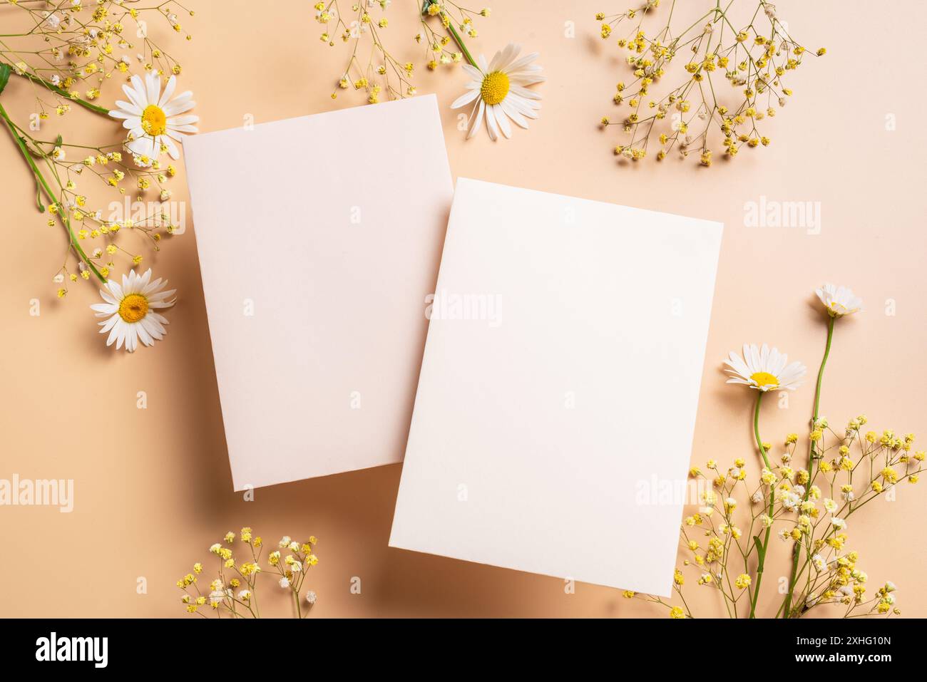 Beige wedding card template hi-res stock photography and images - Alamy