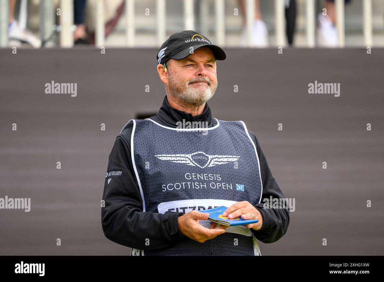 Caddie, Billy Foster on the 1st hole during day four of the Genesis ...