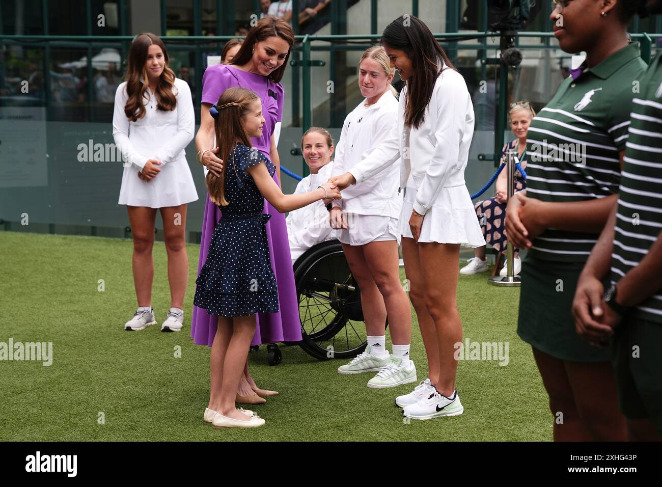 Britain's Kate, the Princess of Wales and Princess Charlotte meet ...