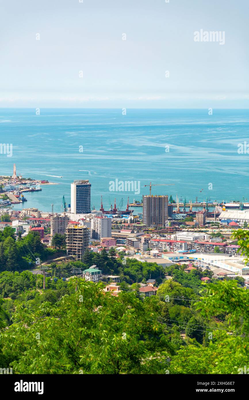 Batumi, Georgia - 13 JUNE 2024: Aerial view of the city of Batumi from ...