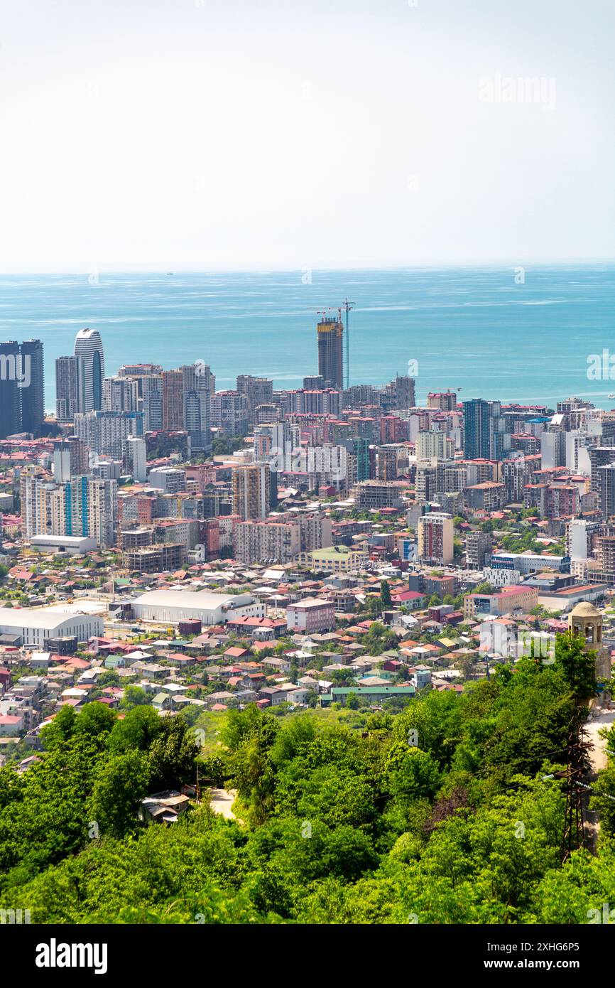 Batumi, Georgia - 13 JUNE 2024: Aerial view of the city of Batumi from ...