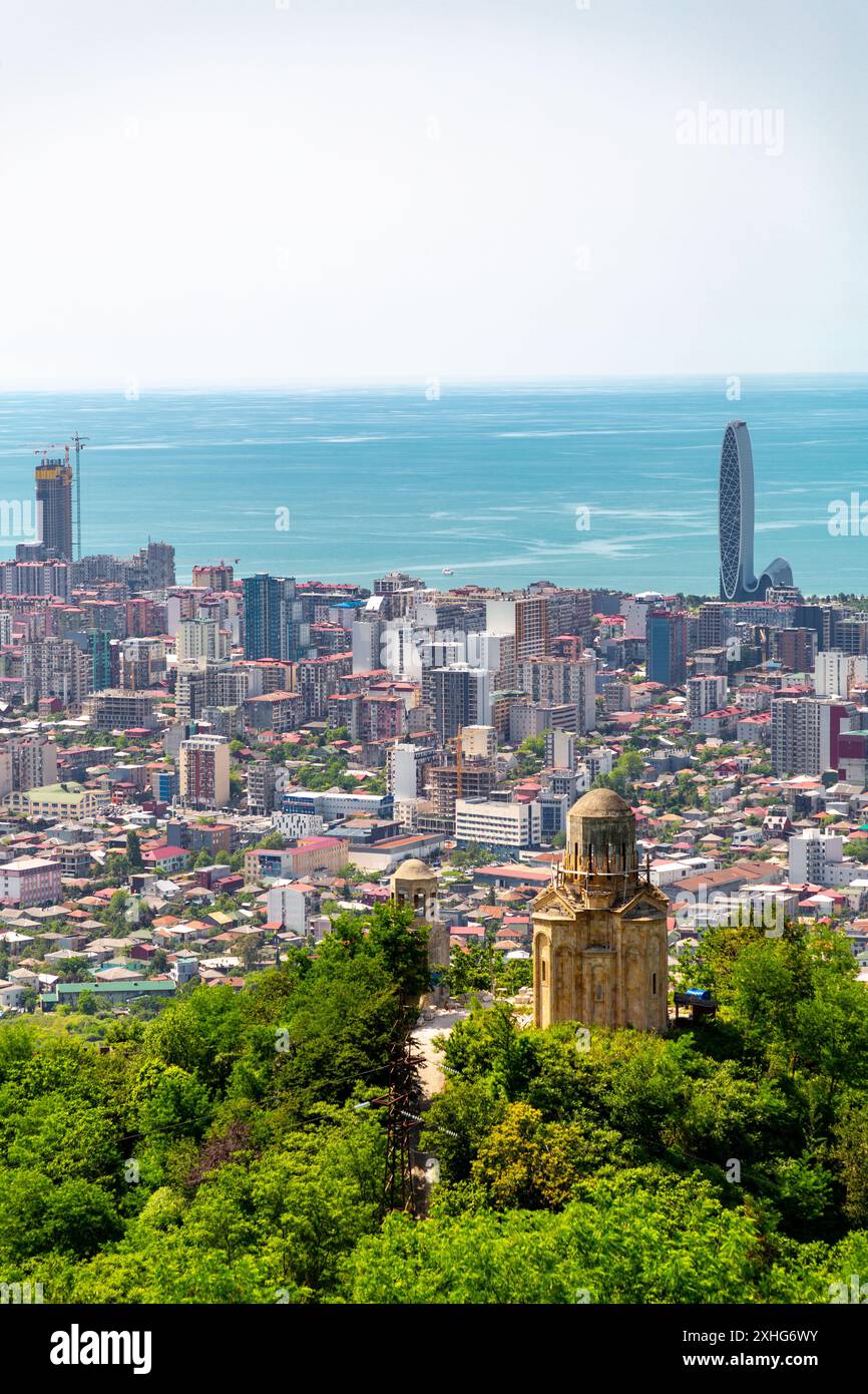 Batumi, Georgia - 13 JUNE 2024: Aerial view of the city of Batumi from ...