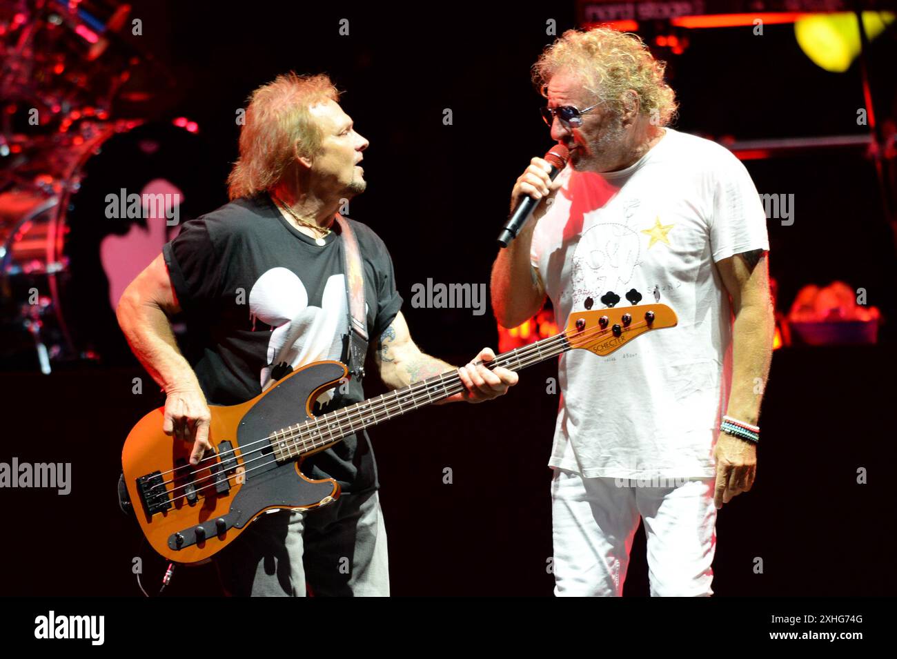 Michael Anthony and Sammy Hagar perform in West Palm Beach, Florida on ...