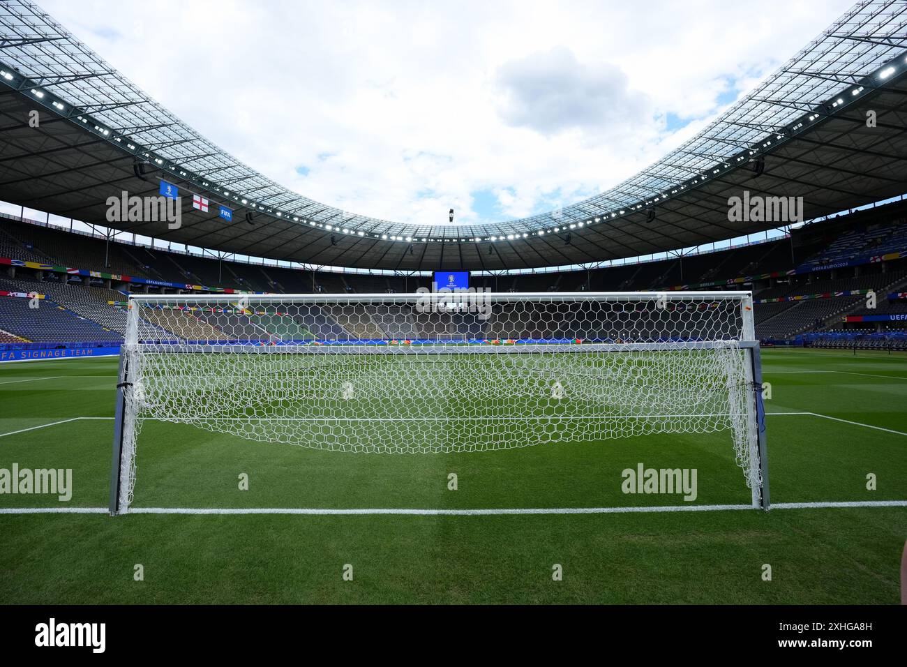 General view inside the Olympiastadion, Berlin ahead of the UEFA Euro ...