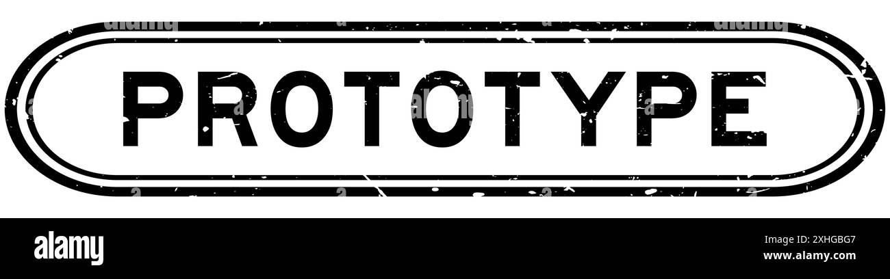 Grunge black prototype word rubber seal stamp on white background Stock ...