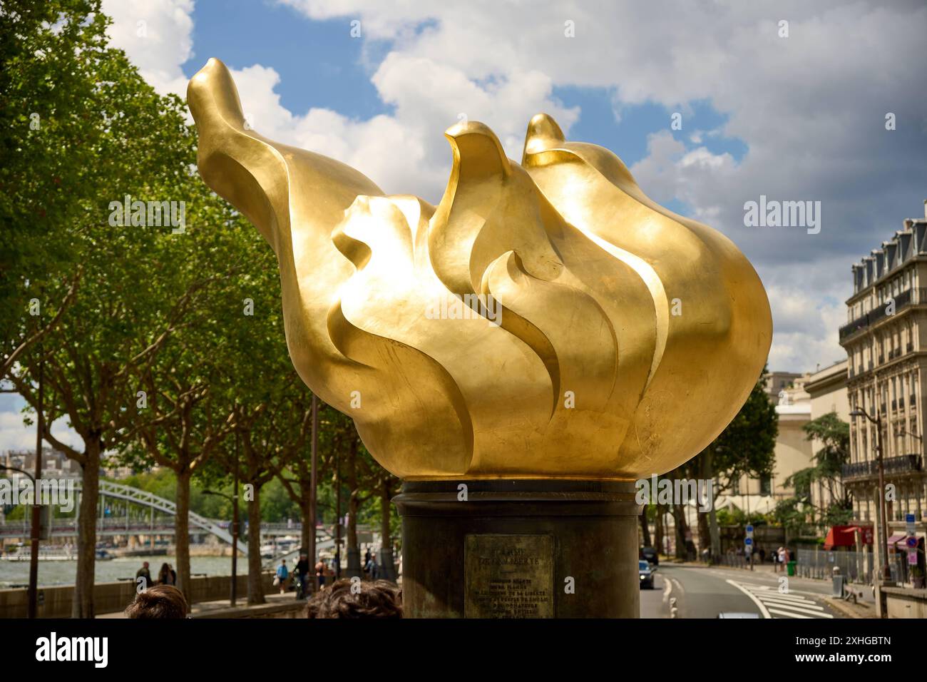 Paris, France - July 13, 2024: The Flame of Liberty in Paris, a ...