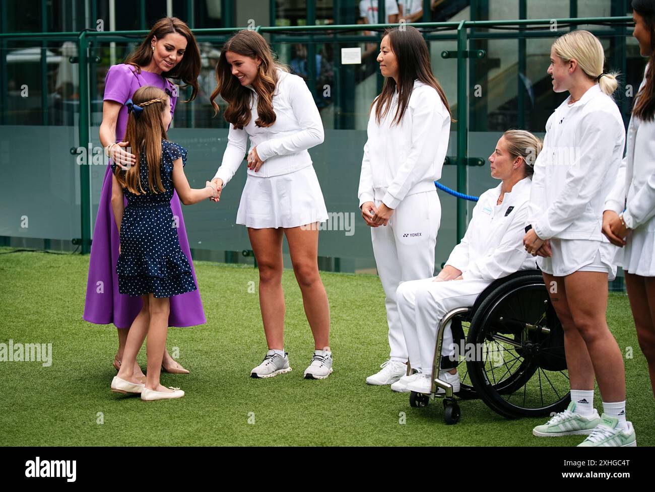 Britain's Kate, the Princess of Wales and Princess Charlotte meet Flora ...