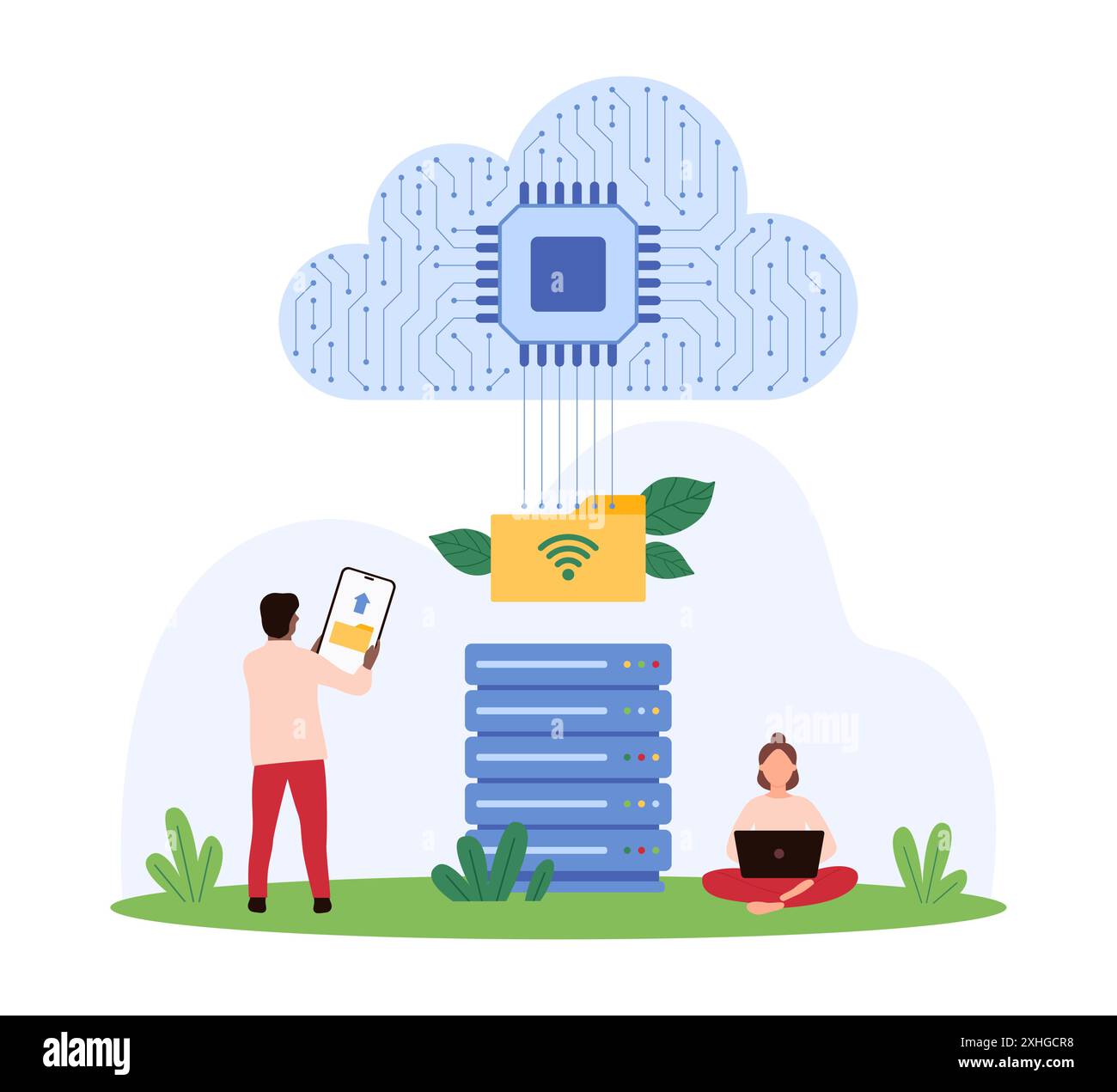 Cloud data storage, online connection for file transfer, sharing. Tiny ... Cloud data storage, online connection for file transfer, sharing. Tiny ...
