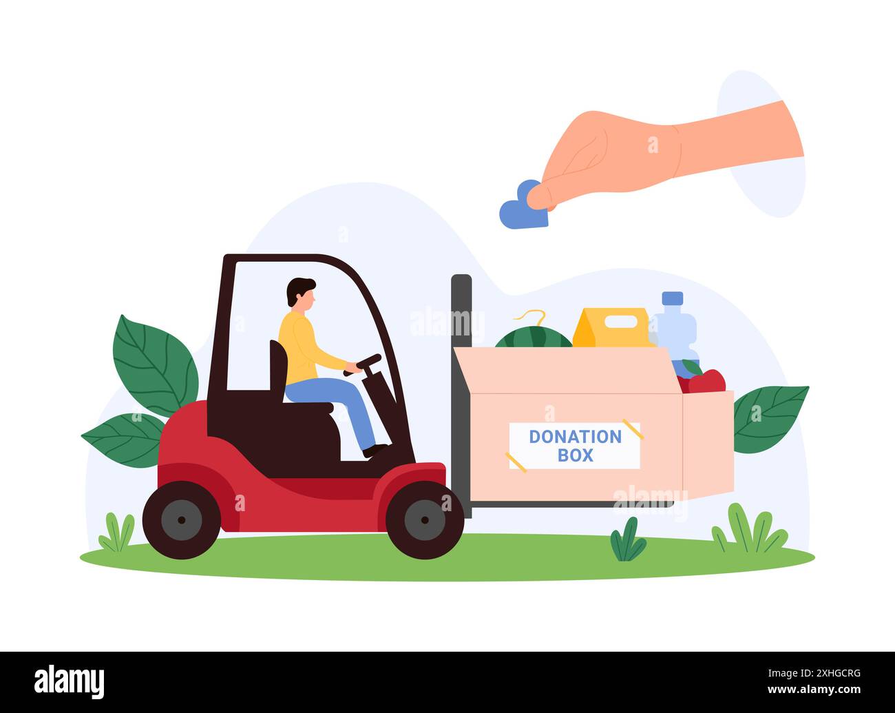 Charity, delivery of humanitarian aid and collection of donations from ...