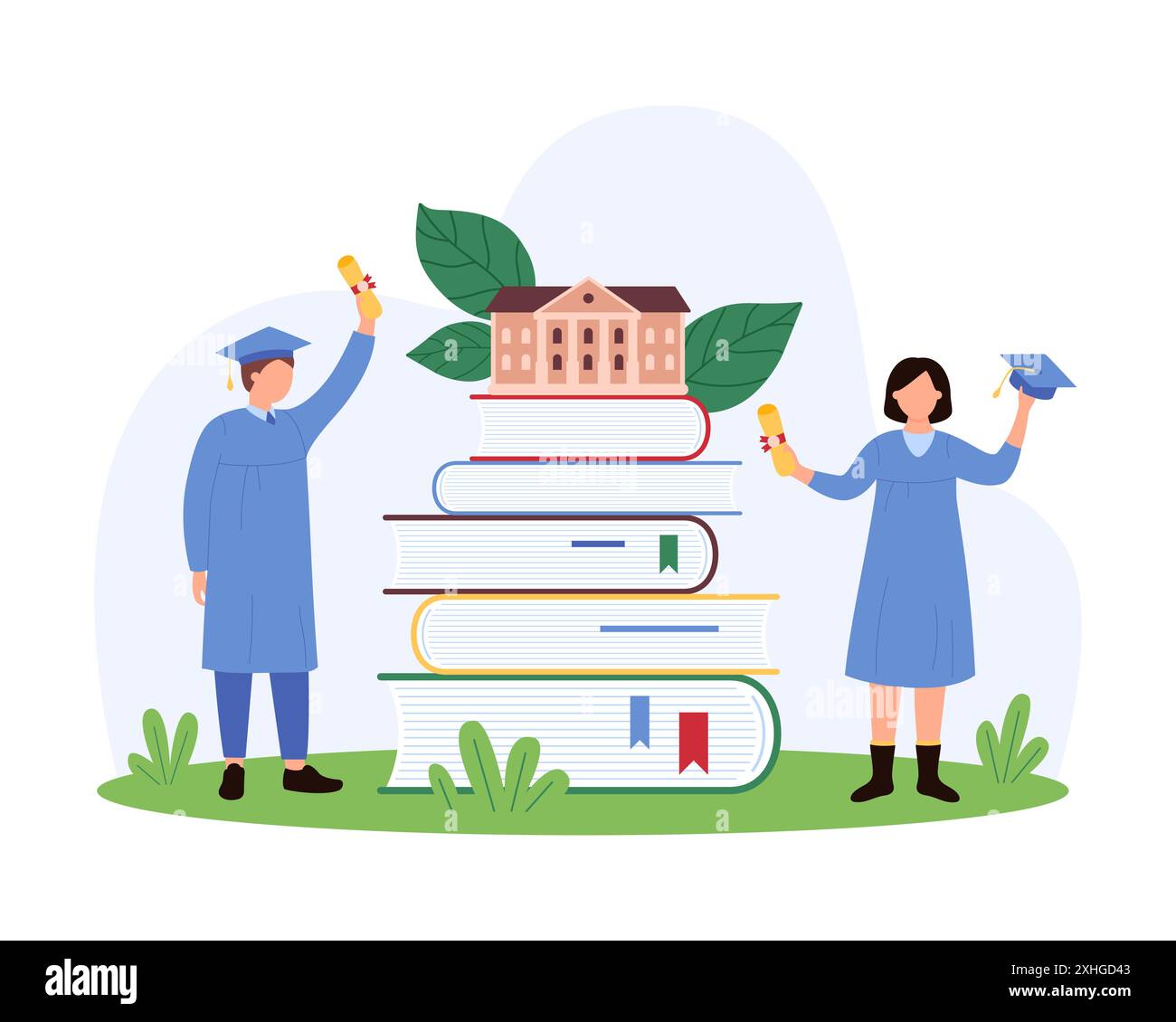 Success graduation of school, university or college, education for ...