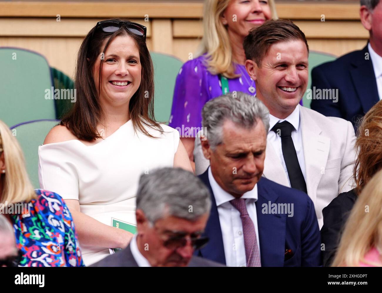 Lindsey Burrow in the royal box on day fourteen of the 2024 Wimbledon ...