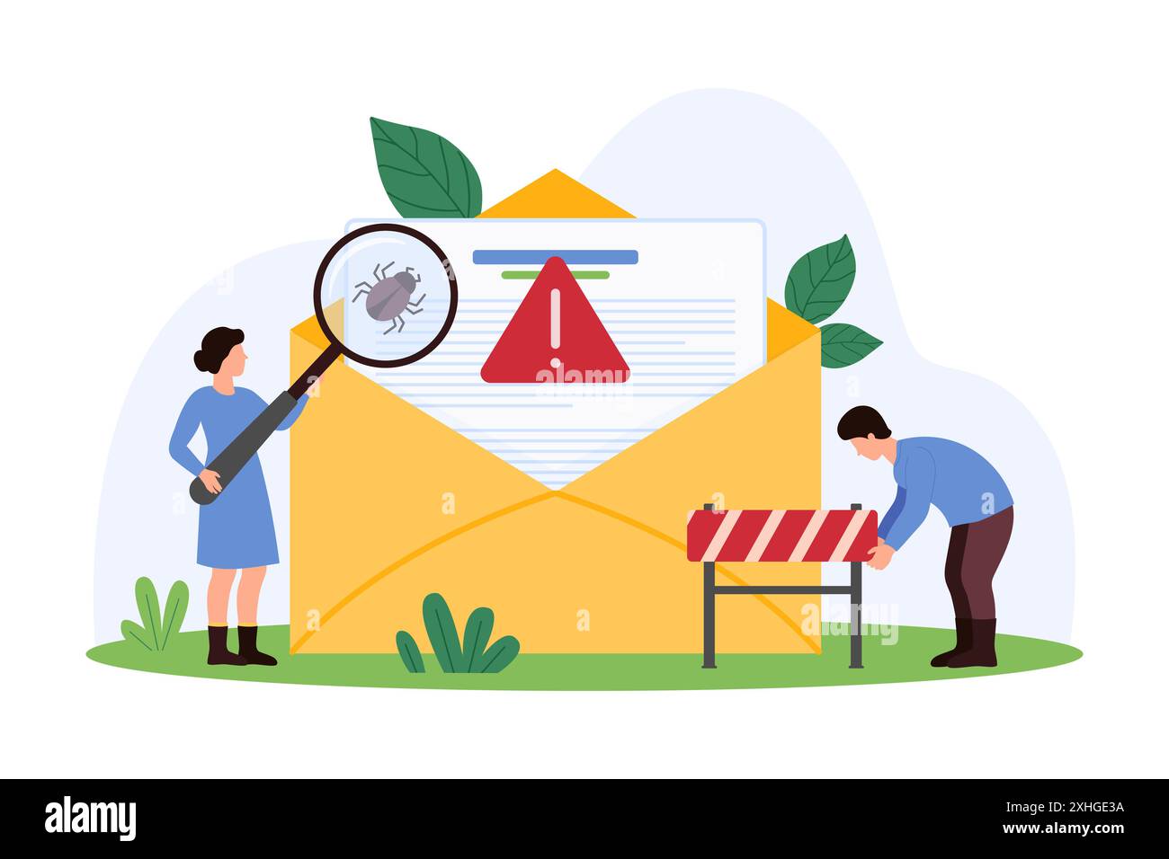 Email and online document protection from scam and fraud. Tiny people ...