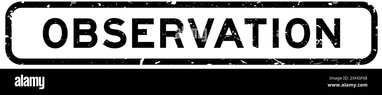 Grunge black observation word square rubber seal stamp on white background Stock Vector Image ...