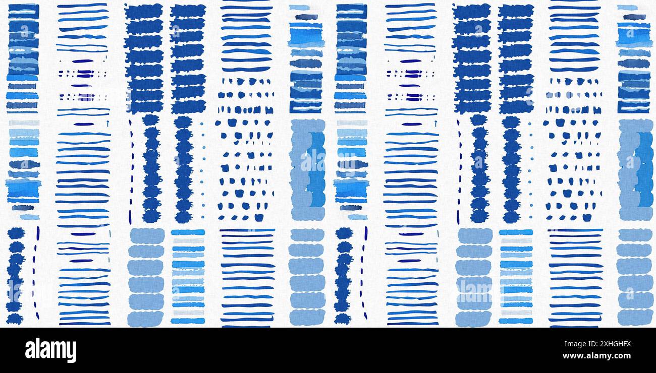 Modern blue white irregular beach stripe border for summer doodle ...
