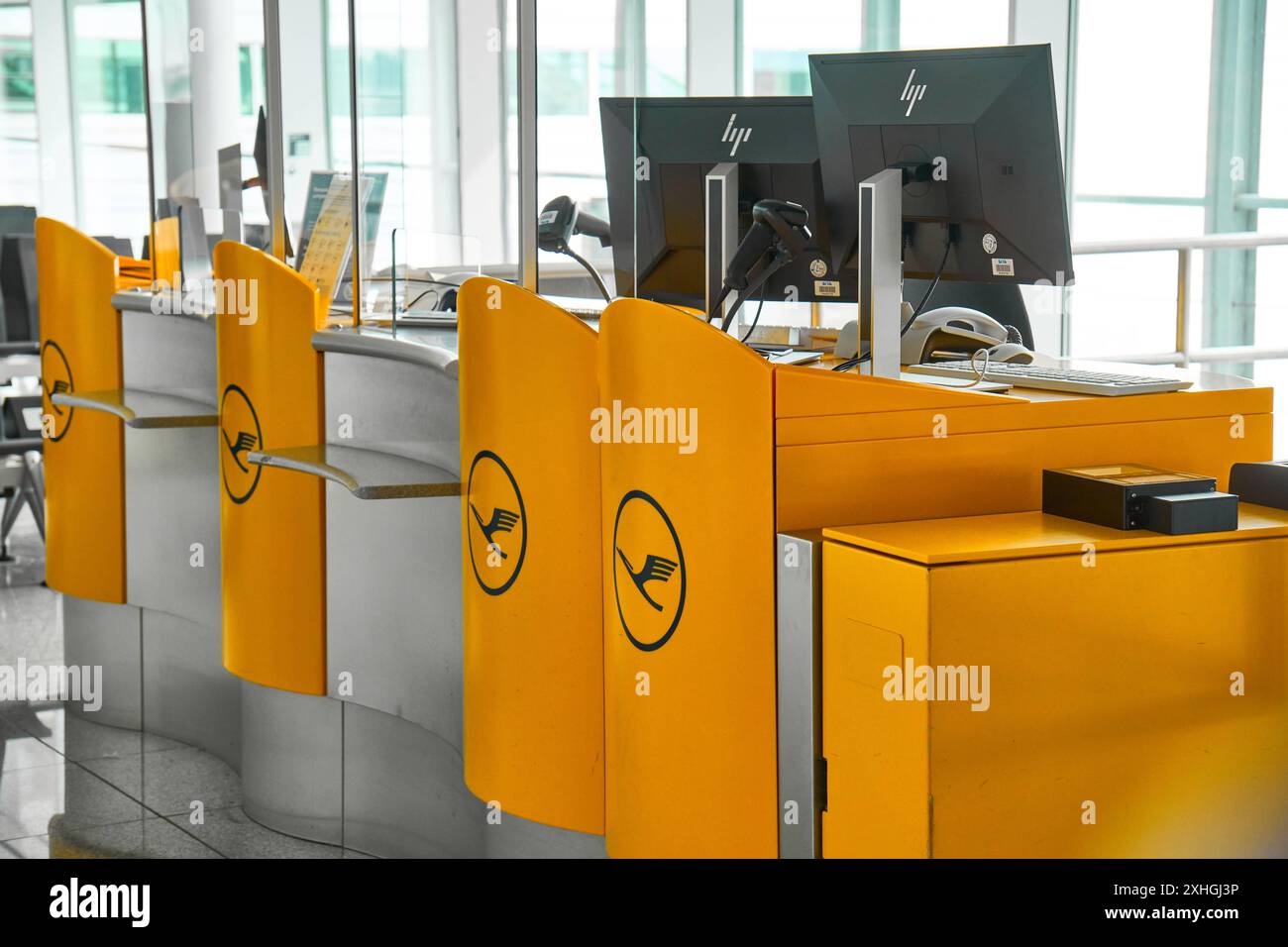 Bavaria Germany July 12 2024 An Empty Check In Counter Of The