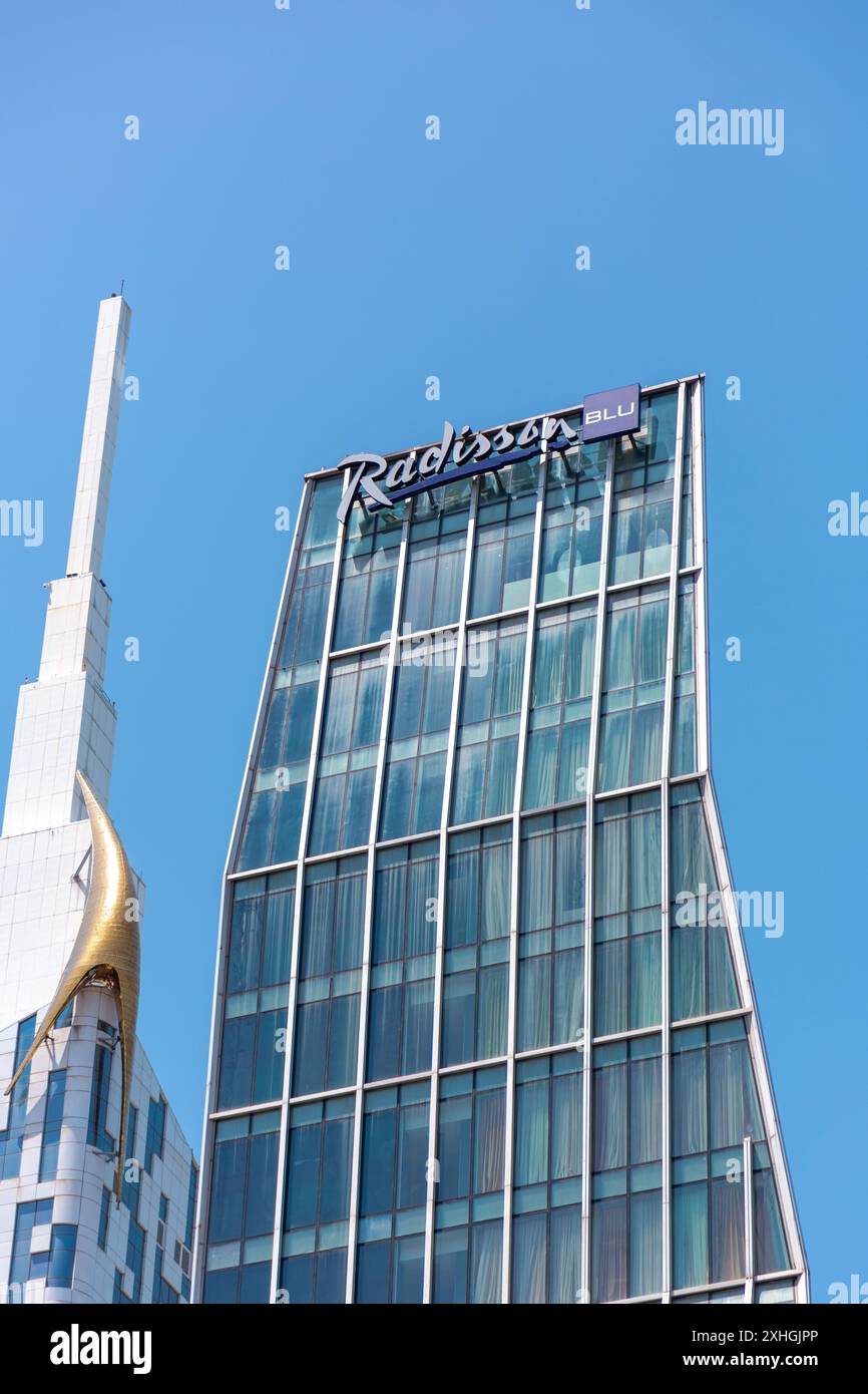 Batumi, Georgia - 13 JUNE 2024: Exterior view of the modern tower of ...