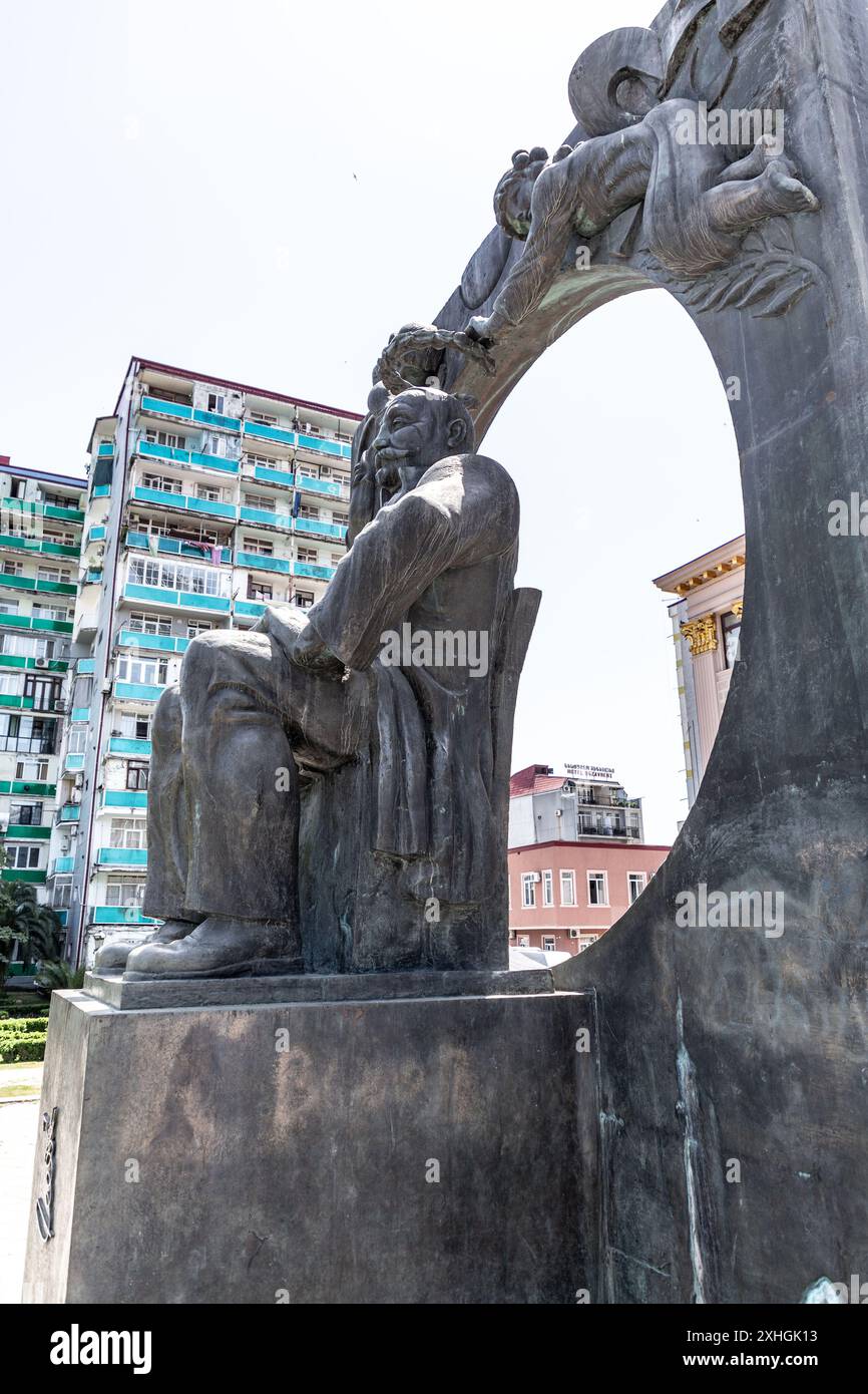 Batumi Georgia 13 June 2024 Ilia Chavchavadze Monument At The