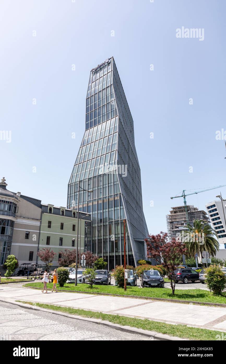 Batumi, Georgia - 13 JUNE 2024: Exterior view of the modern tower of ...